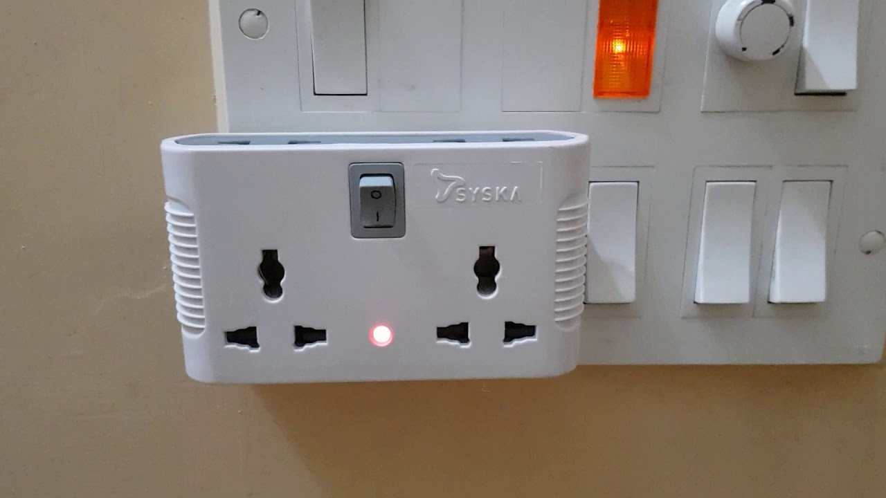 Syska 4 Way Power Plug 4 Socket Surge Protector: Review - YouTube