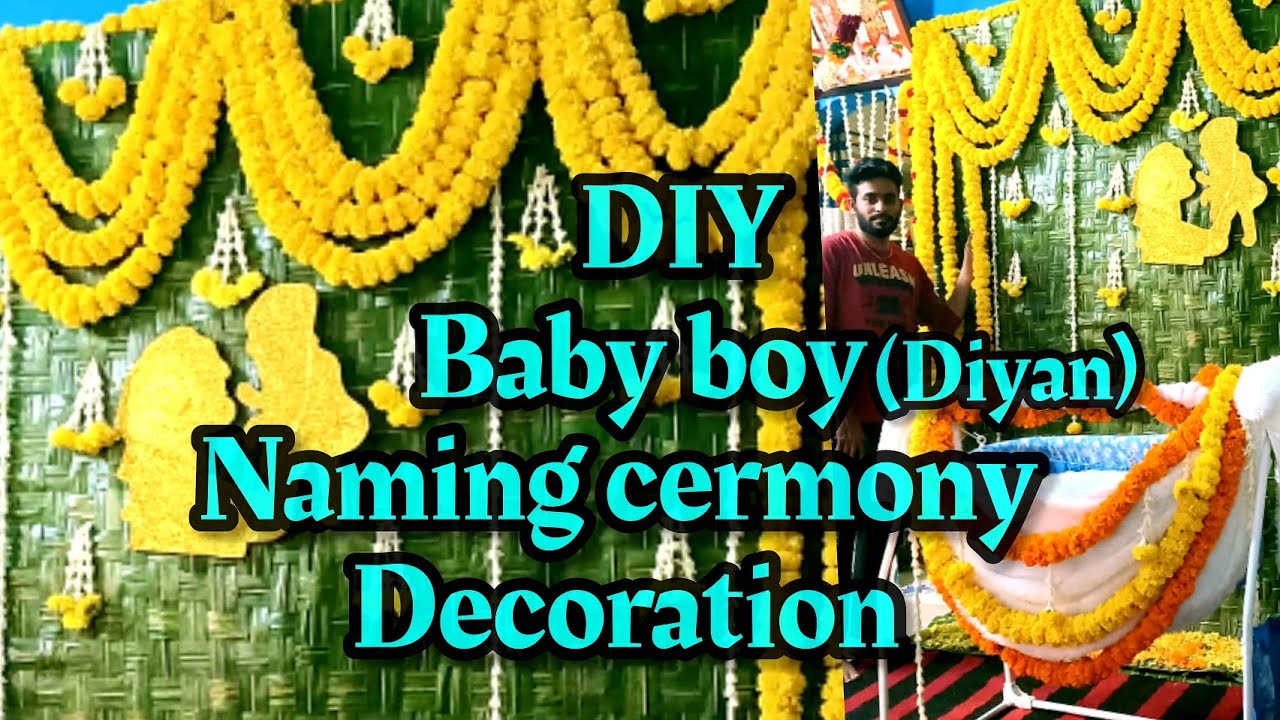 Baby Boy(Diyan) Naming Cermony Decoration|Simple Baby Boy Naming ...