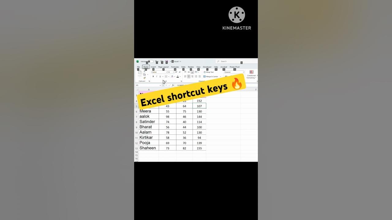 MS Excel All shortcut keys 🔥#excel #exceltips #viralvideo #viral #shortfeed #shortsfeed # ...