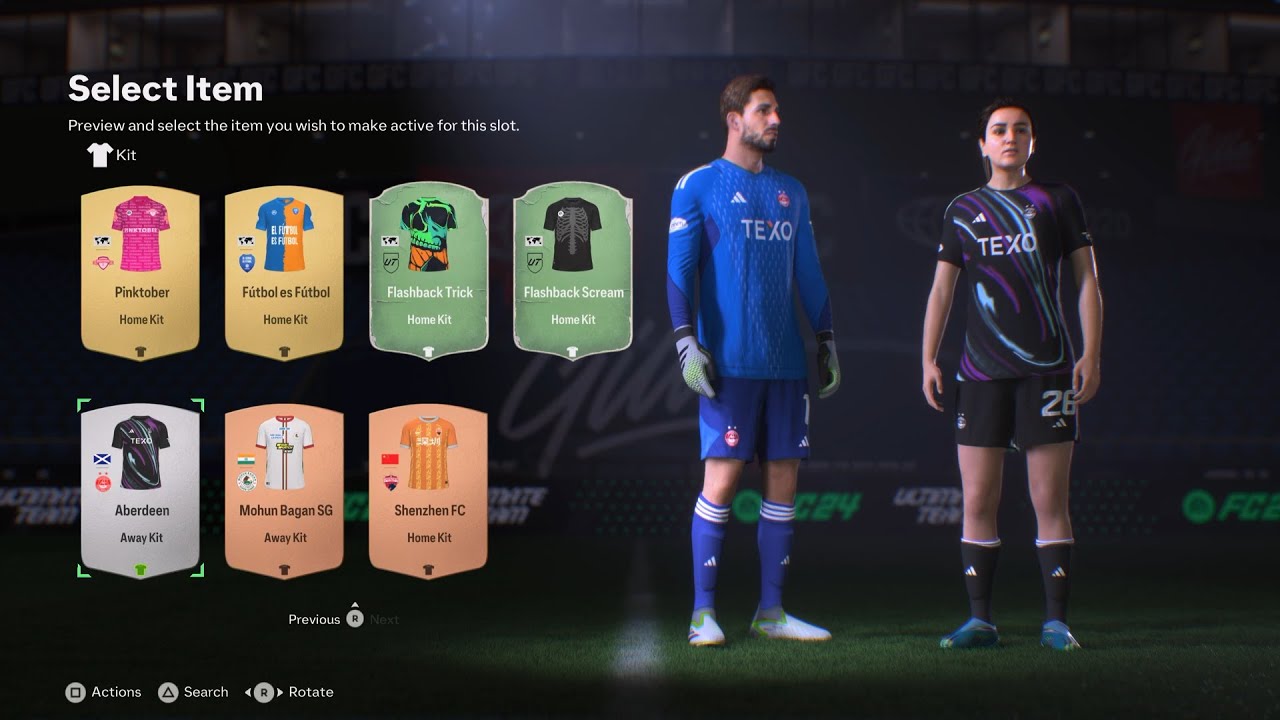 【一球】EA FC 24 | Aberdeen Away Kit - YouTube