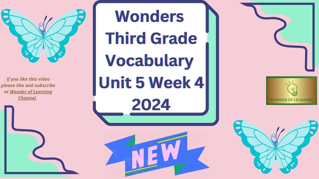 Wonders~ Third Grade~ Vocabulary Words ~Unit 5 Week 4~2024 - YouTube
