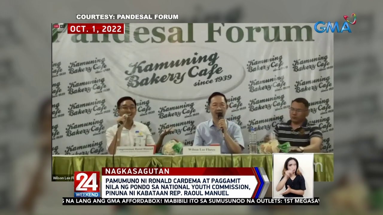 Pamumuno ni Ronald Cardema at paggamit nila ng pondo sa National Youth ...