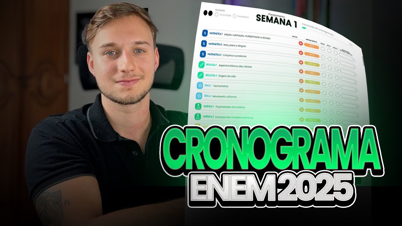 CRONOGRAMA ENEM 2025: O MAIS COMPLETO DE TODOS! (USEI PRA SER APROVADO) - YouTube