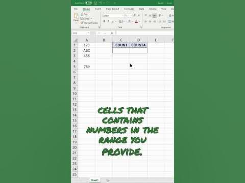 The Differences Between COUNT vs. COUNTA in Excel - YouTube