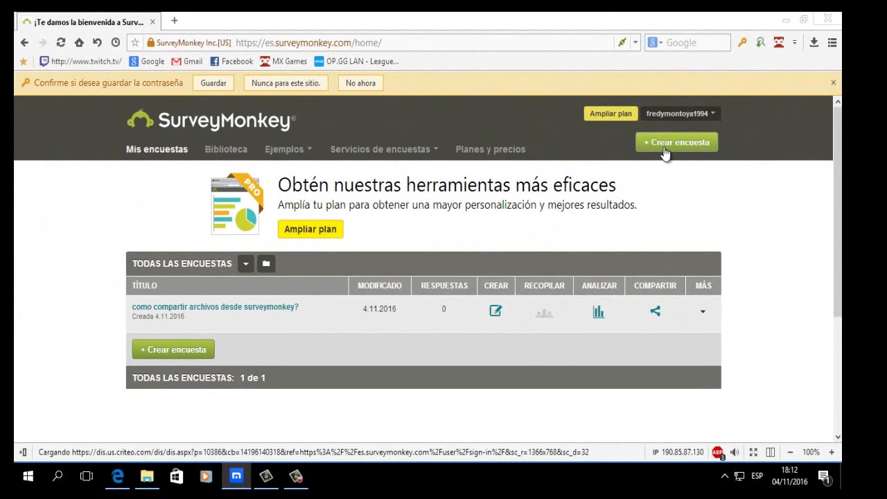 compartir encuesta en surveymonkey - YouTube