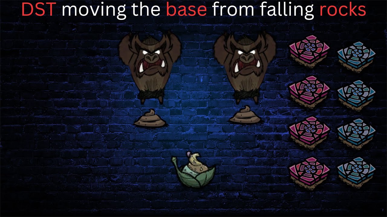 DST moving the base from falling rocks - YouTube