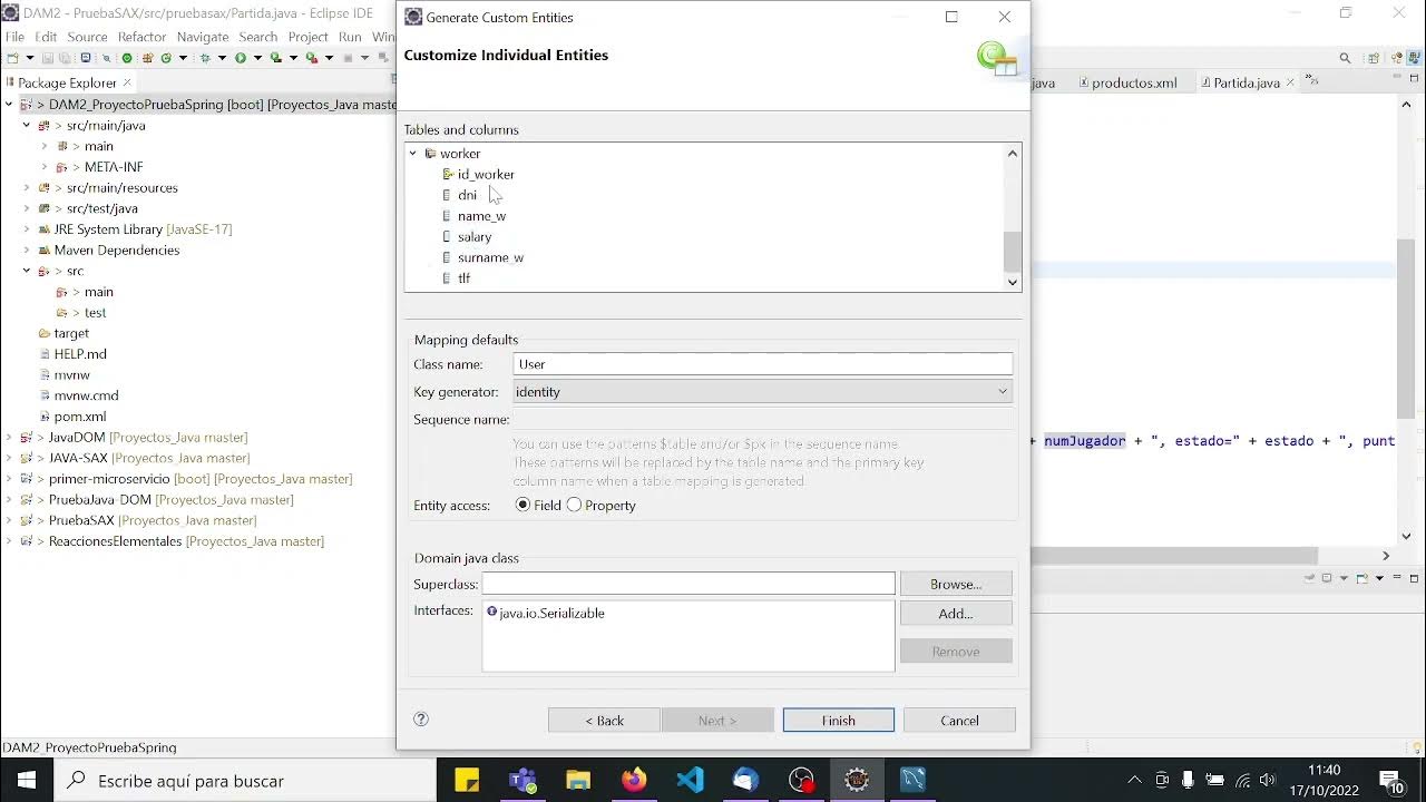 Spring JPA II Importación de tablas a entidad - YouTube