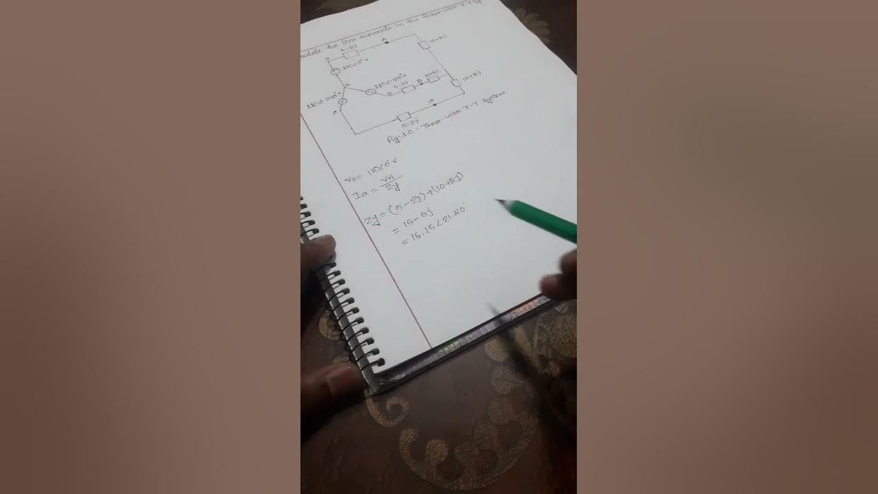How to calculate the line currents in the three-wire Y-Y System. - YouTube