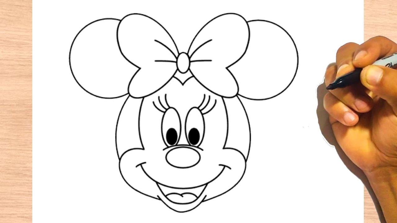 How to Draw Minnie Mouse easy - Drawing Step by Step - YouTube