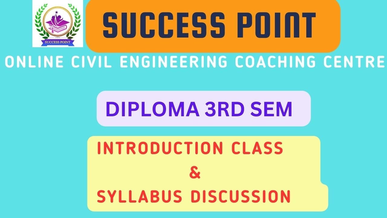 DIPLOMA IN CIVIL ENGINEERING 3RD SEM INTRODUCTION CLASS AT 15.09.2023 ...