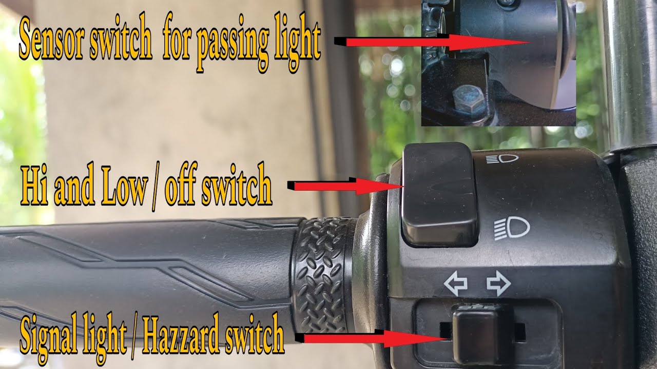 Stock modified switch with Hi low and off / Hazzard / passing switch ...