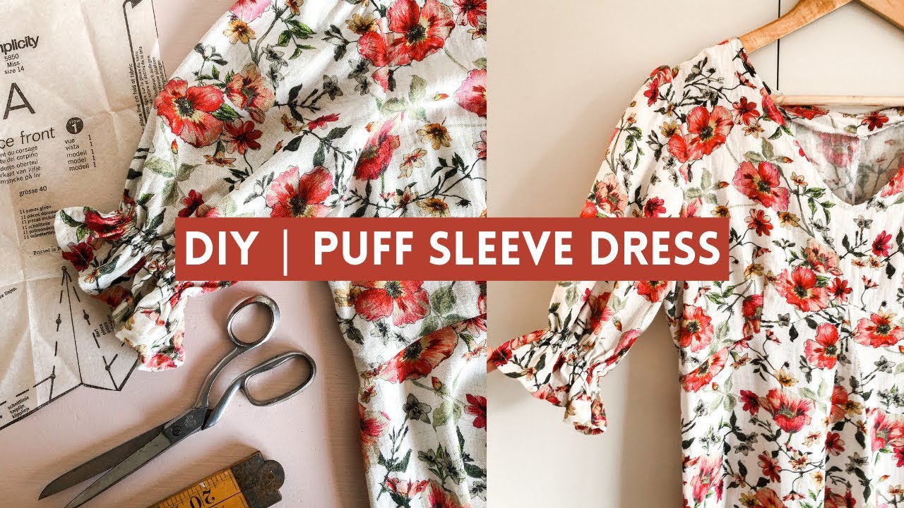 Diy Puff Sleeve Dress Sew With Me Youtube