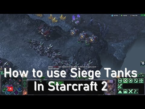How to use Siege Tanks in Starcraft 2 - YouTube
