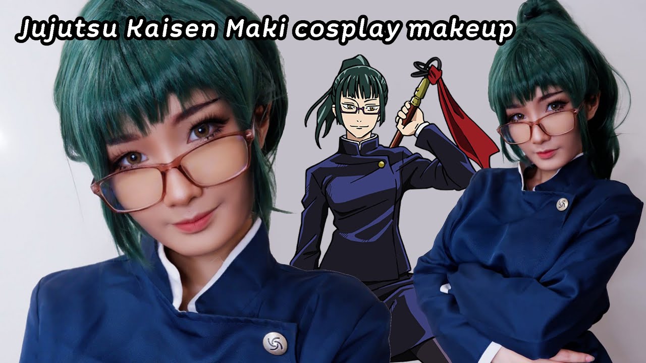 แต่งหน้ามือปราบคำสาปผู้ไร้อาคม Jujutsu Kaisen Maki cosplay makeup ...