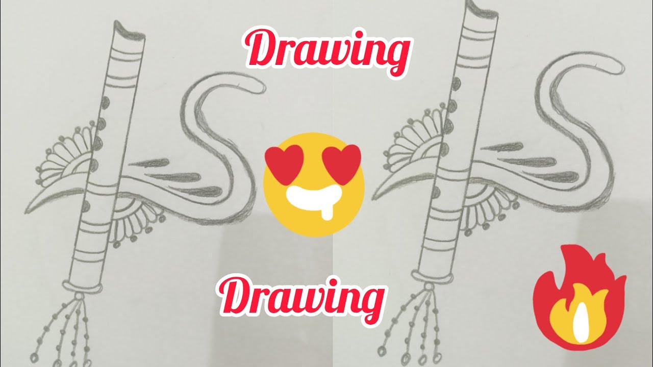 How to draw flute how to draw flute using | How To Draw Flute Of ...