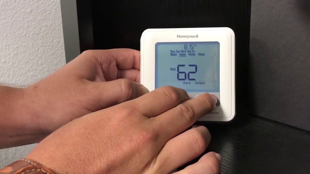 Digital Thermostat Tutorial: How to Set Temperature Schedule - YouTube