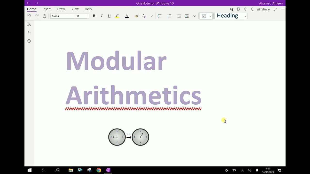 Modular Arithmetic : - ( Introduction ) - 113. - YouTube