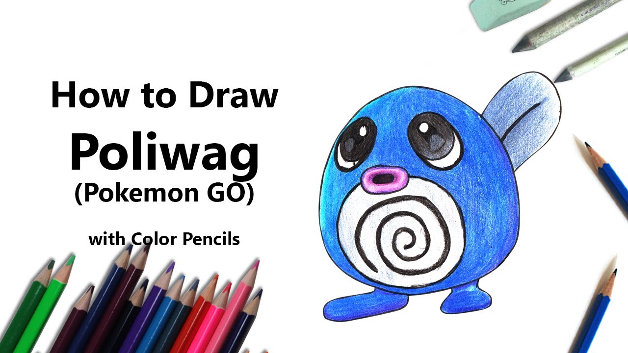 How to Draw a Poliwag from Pokemon GO with Color Pencils [Time Lapse ...
