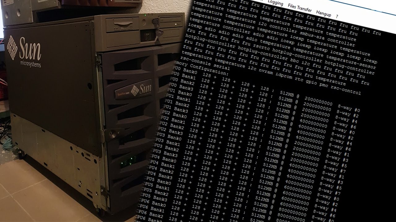 SunFire V880 diagnostic mode boot sequence - YouTube