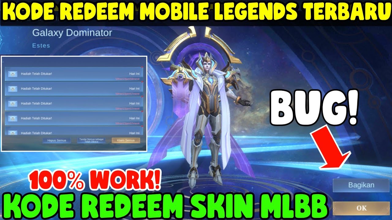 BUG KODE ML! KODE REDEEM ML HARI INI KODE REDEEM SKIN ESTES GALAXY ...
