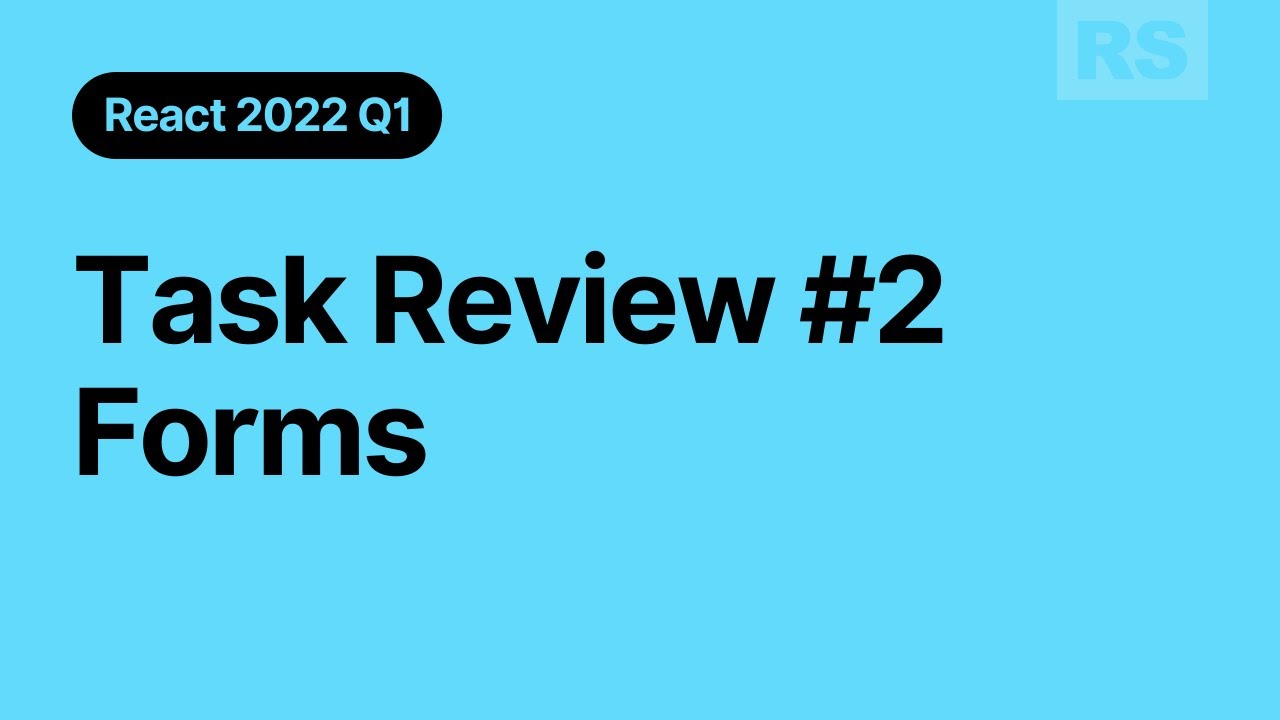 Task Review #2 Forms - YouTube