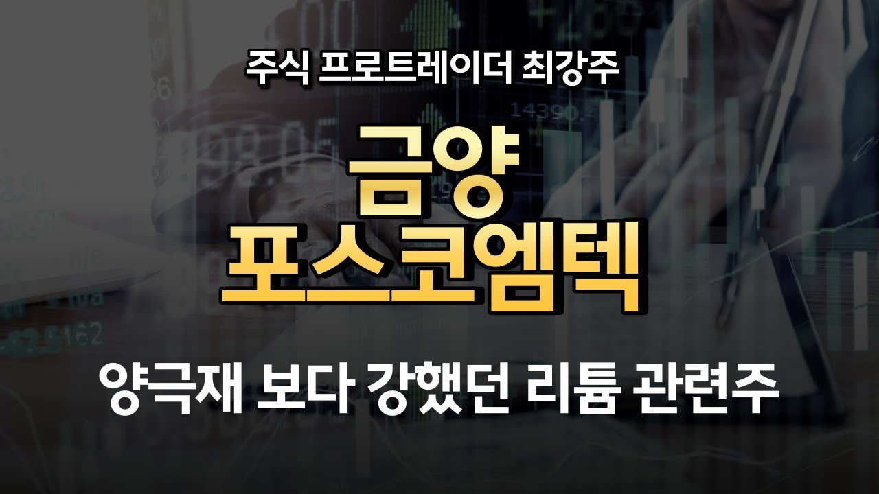 금양포스코엠텍 양극재 보다 강했던 리튬관련주금양포스코엠텍 주가 전망 Youtube