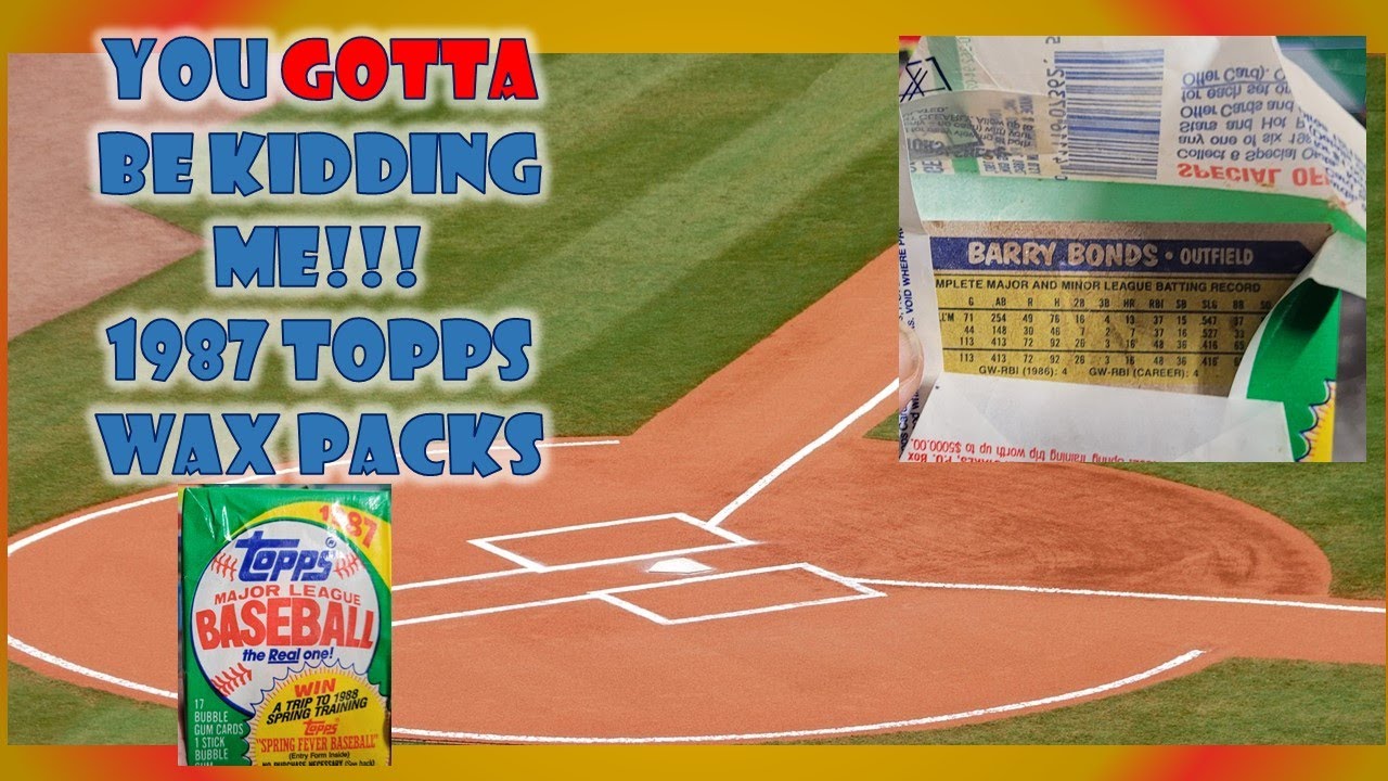 Vintage 1987 Topps Baseball Card Wax Packs - Sad Wax Damage! - Youtube