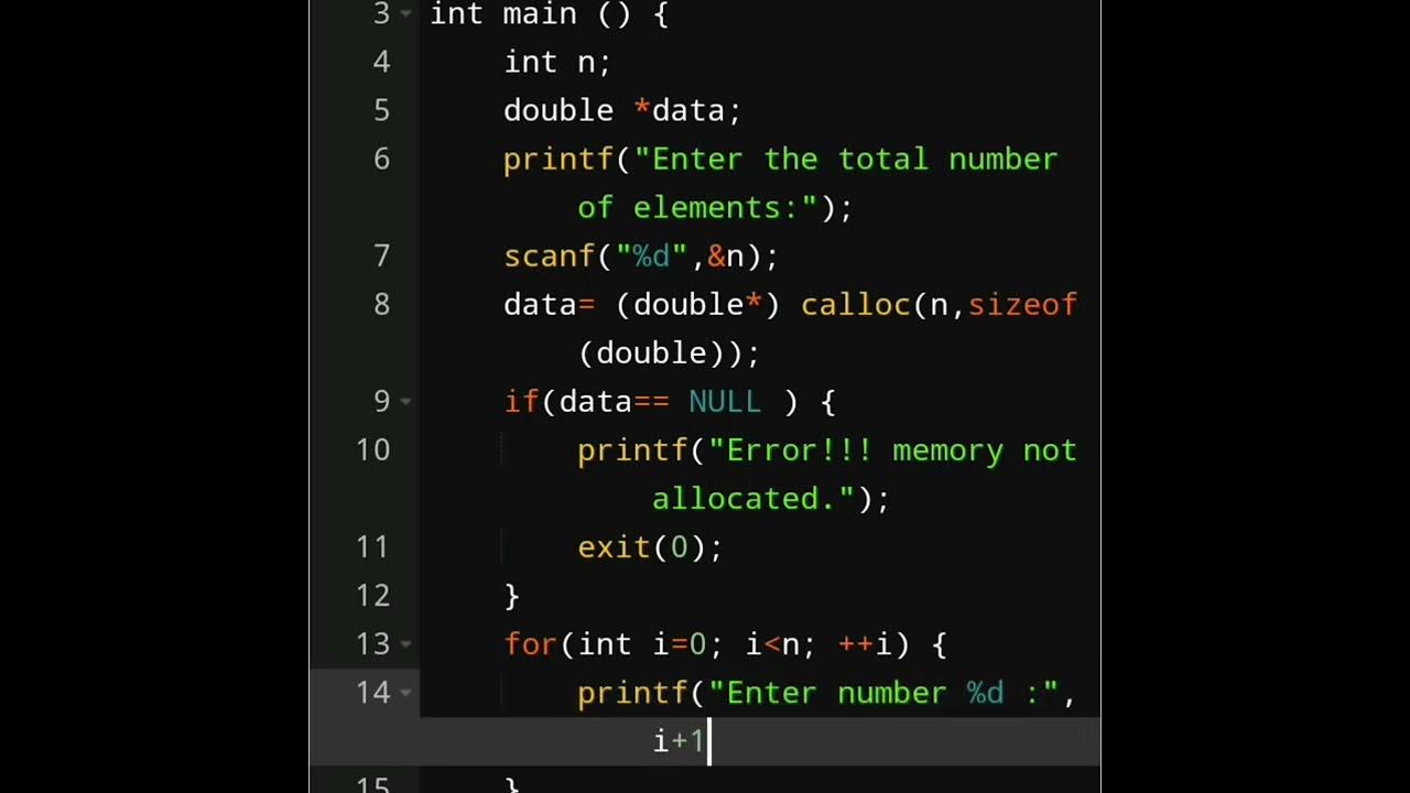 C Program to Find Largest Number Using Dynamic Memory Allocation ⚡ || Full Explanation 💫 # ...