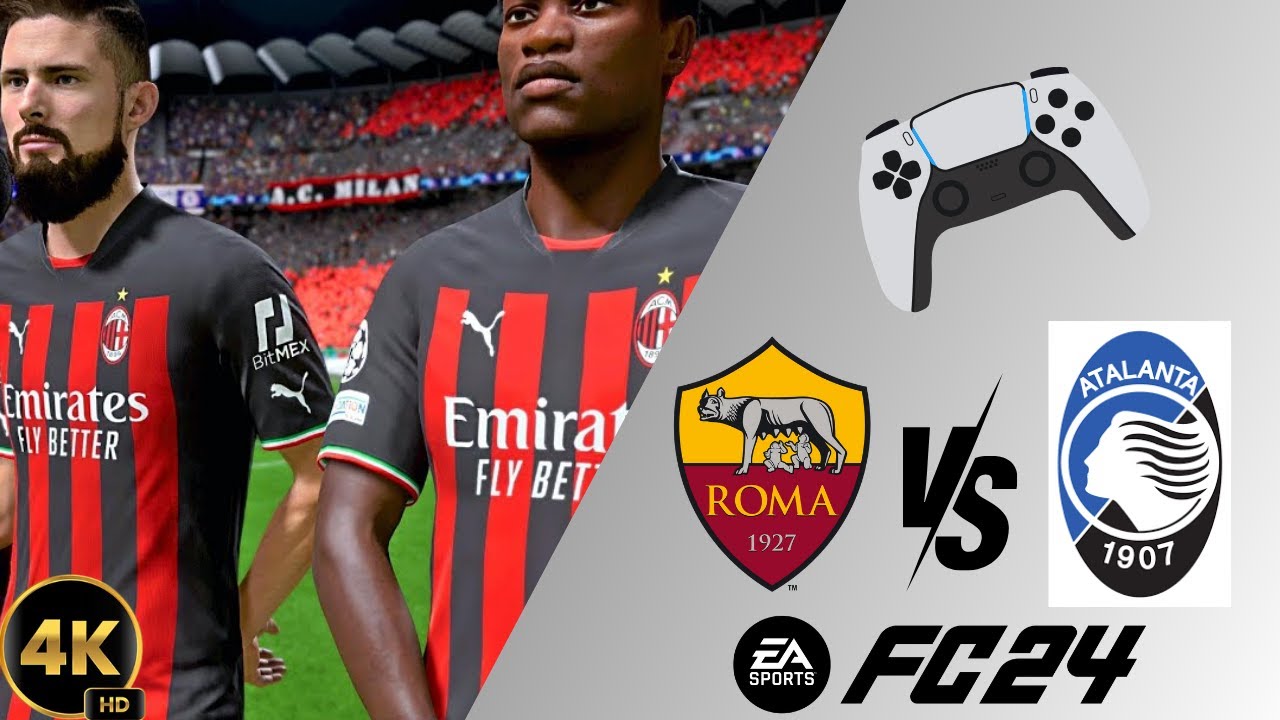 FIFA 24 - AS Roma vs Atalanta - Serie A 23/24 Full Match at San Siro ...