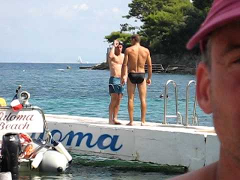 hot body boy in speedos paloma plage beach st jean cap ferrat cote d'azur france