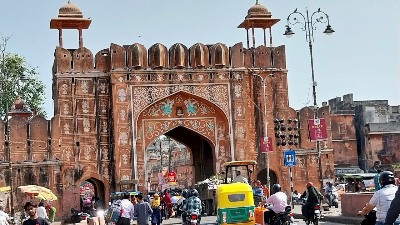 Beautiful view of Pink city, Jaipur, Heavy crowd in City - YouTube