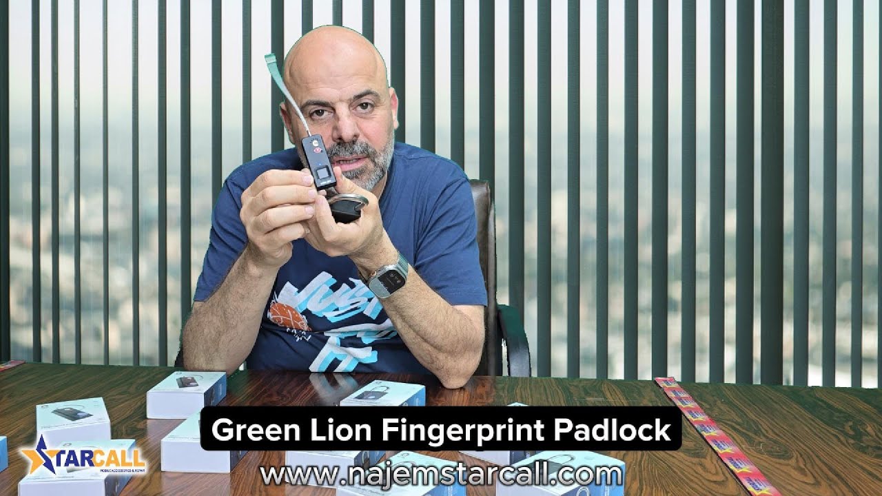 Green Lion Fingerprint Padlock - YouTube