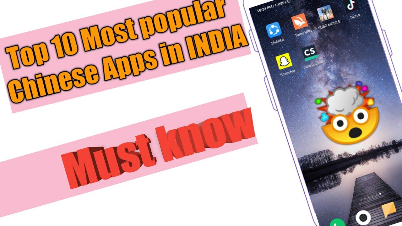 TOP 10 MOST POPULAR CHINESE APPS USED IN INDIA 2020 l Chinese apps list ...