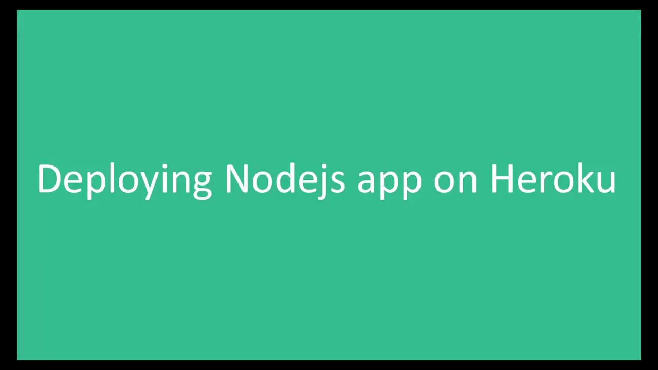 Deploying Nodejs app on Heroku | Urdu/Hindi - YouTube