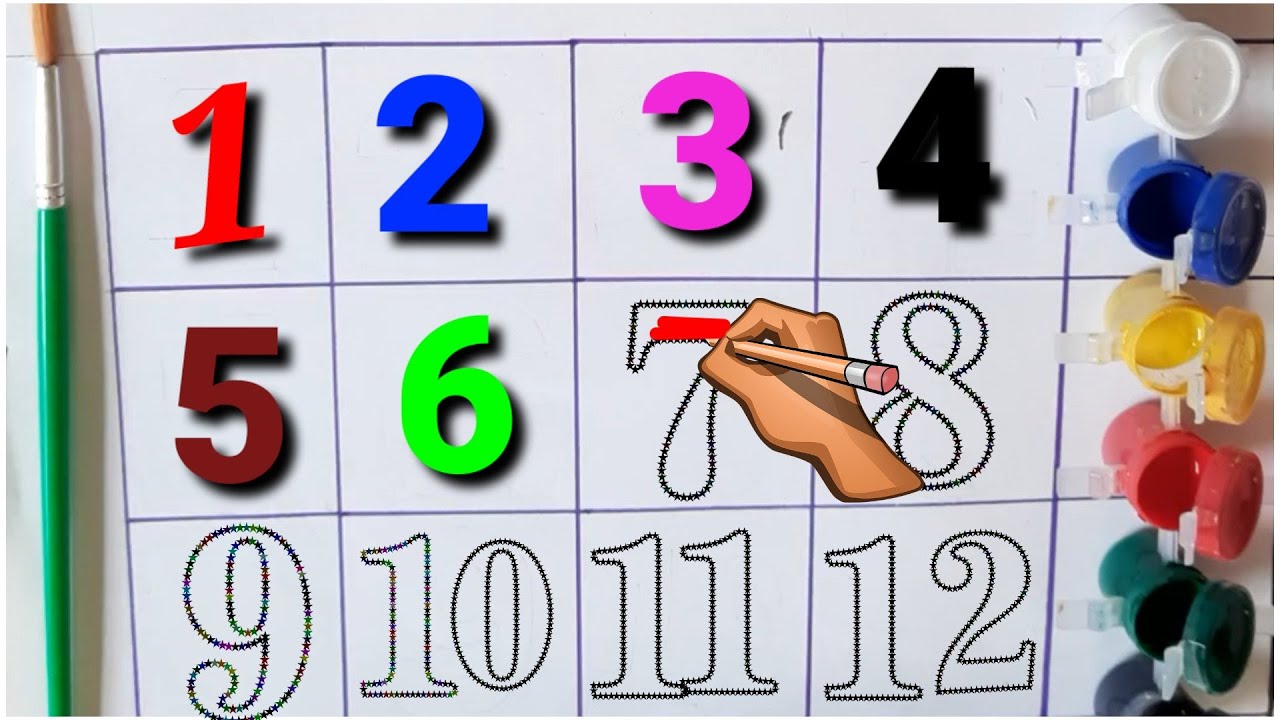 123 drawing painting and coloring for kids or toddlers | learn how to ...