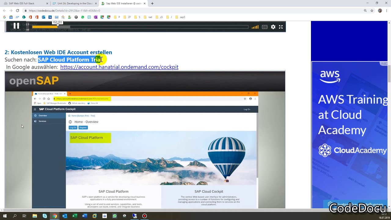 SapUI5/01: SAP Web IDE kostenlos installieren. SapUI5 programmieren ...