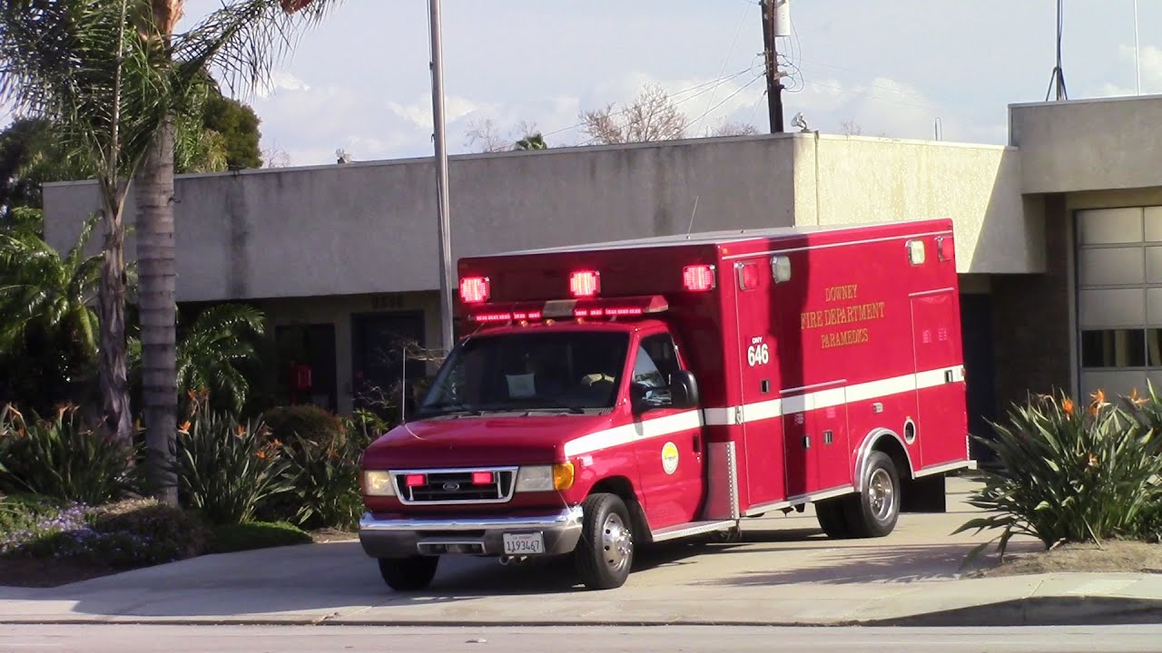 Downey Fire Dept. Squad 646 (reserve) Responding w/ Hi-Lo - YouTube