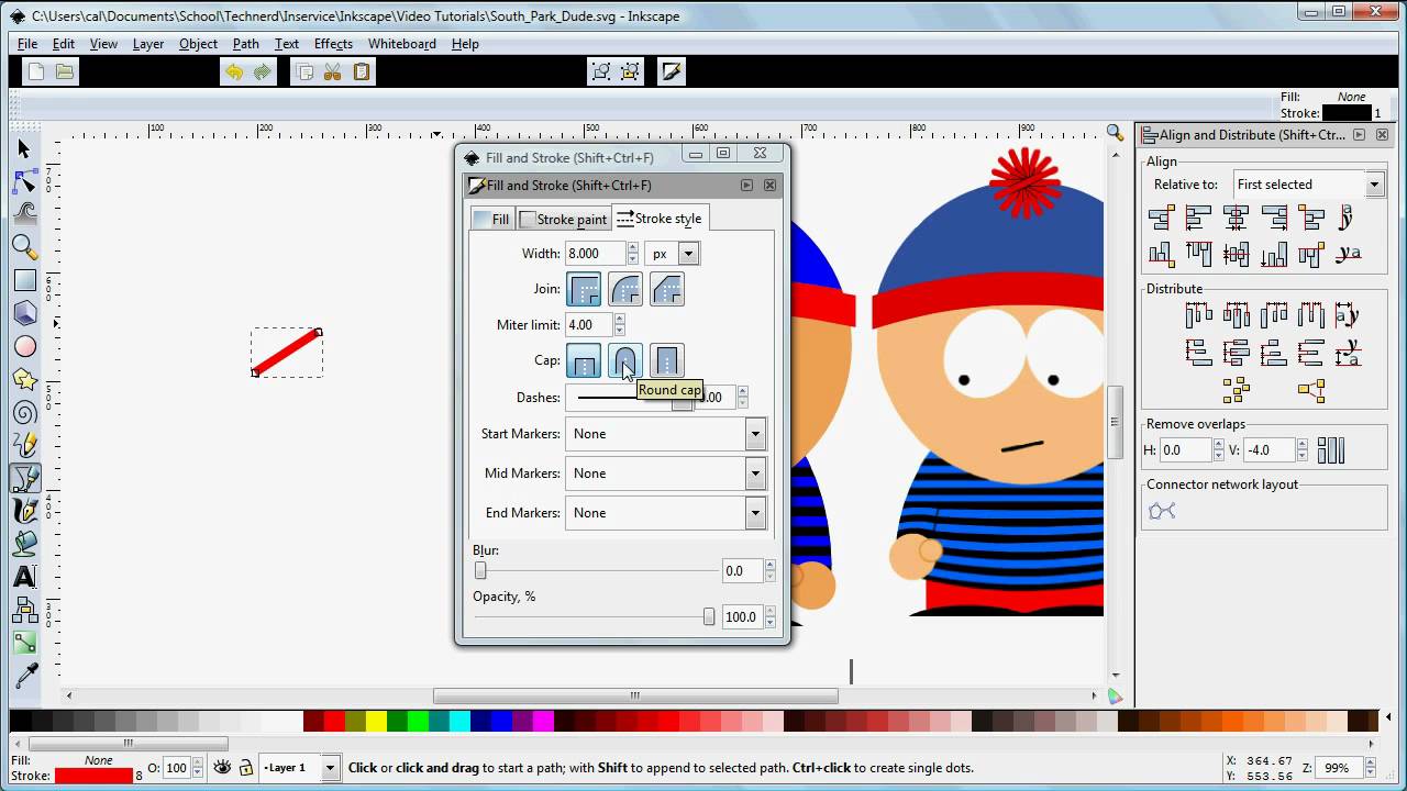 Creating a SouthPark Character in Inkscape - Part 4 - YouTube