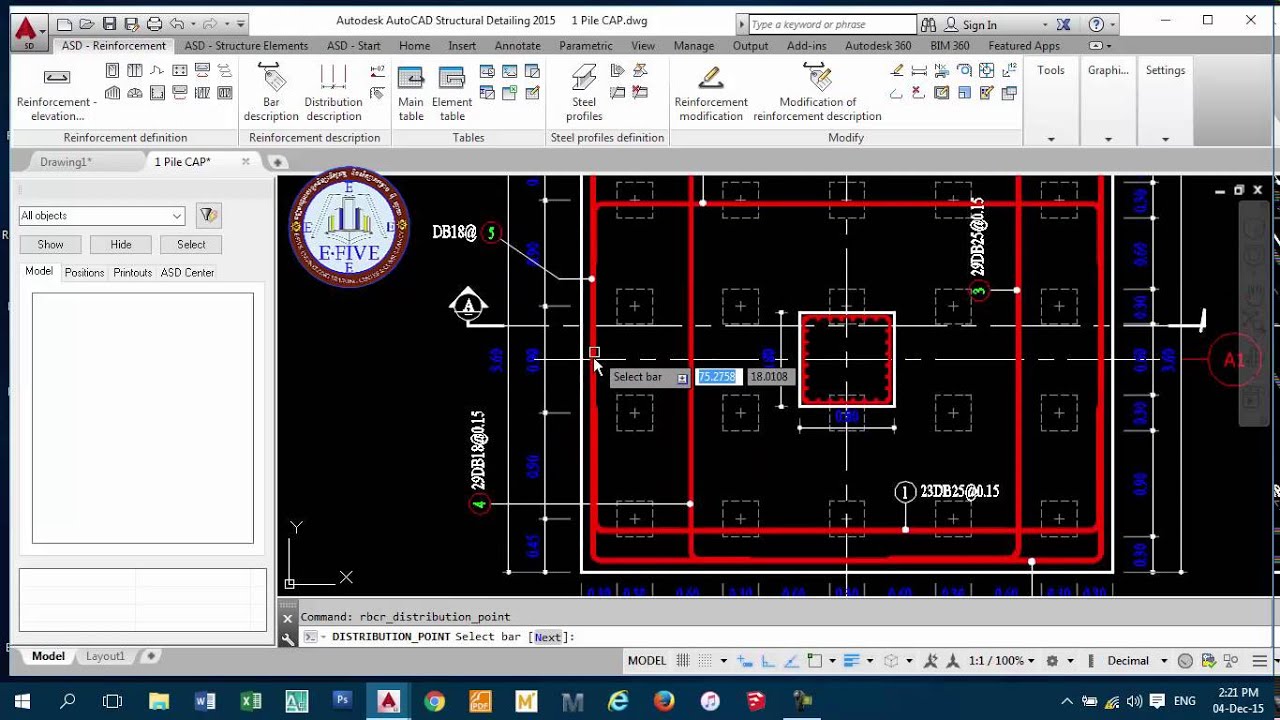 Drawing pile Cap by AutoCAD Structural Detailing - YouTube