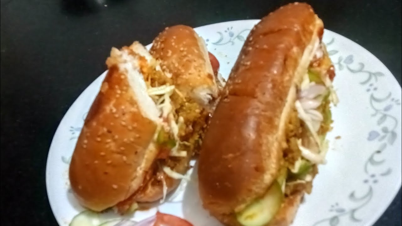 veg hot dog 🌭#veg hot dog or Subway ka combination #hot dog recipe🌭# ...