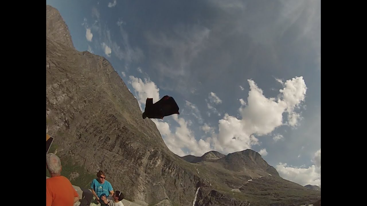 Johnny Strange Wingsuit Road FlyBy - YouTube