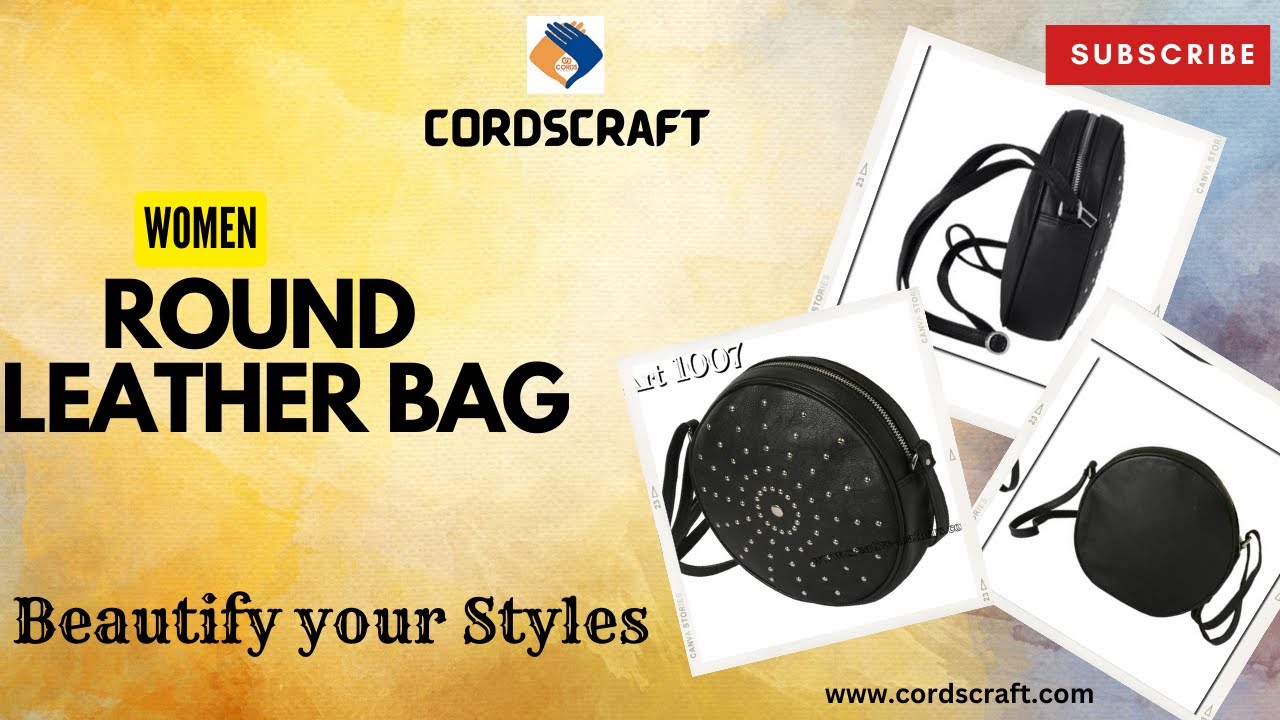 Handmade Round Pure Leather Crossbody Bag Sling Purse for Women, Gift ...