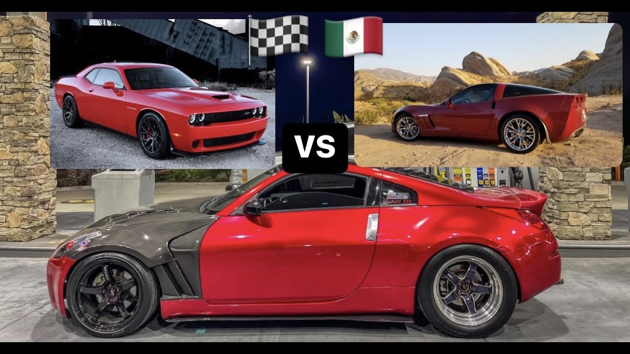 HELLCAT AND CORVETTE MESS WITH THE WRONG 350z... *TURBO 350z* - YouTube