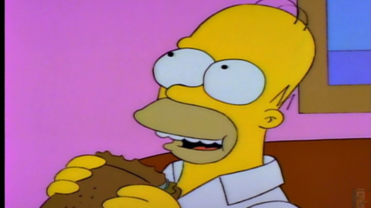 Homer et son énorme sandwich crudité - YouTube