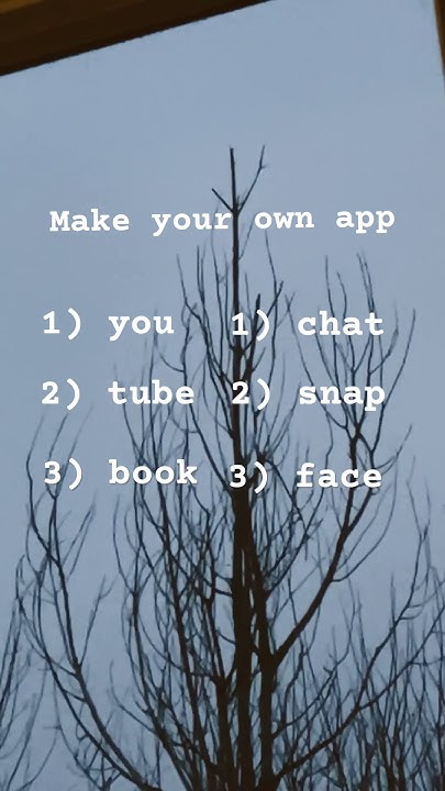 Make your own app - YouTube