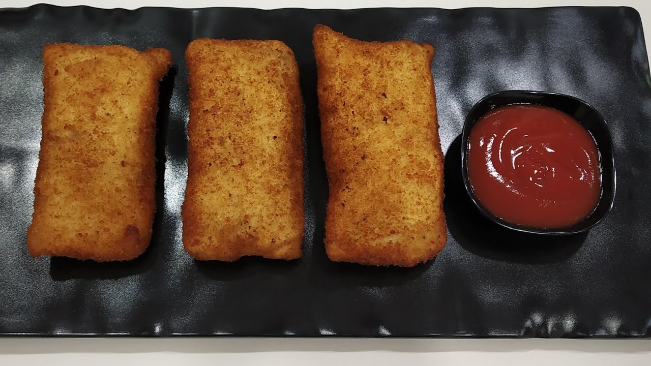 Crispy Cheesy Bread Pockets | Cheesy Bread Pockets | Evening Snack ...