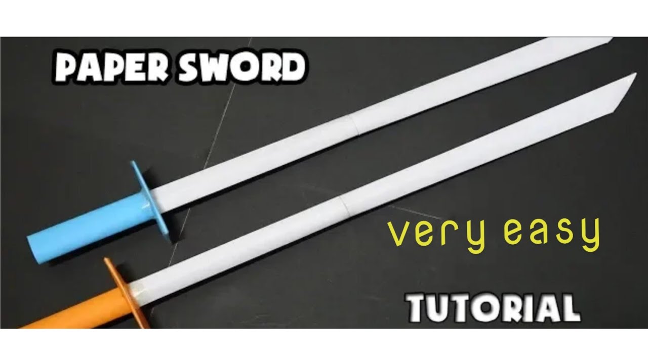 paper craft kagaj ki talwar very easy home made - YouTube