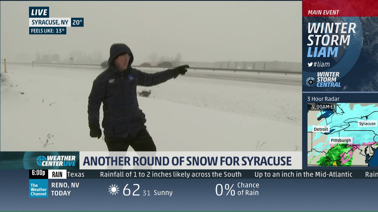 Mike Seidel The Weather Channel Syracuse Snow 2-7-2018 - YouTube