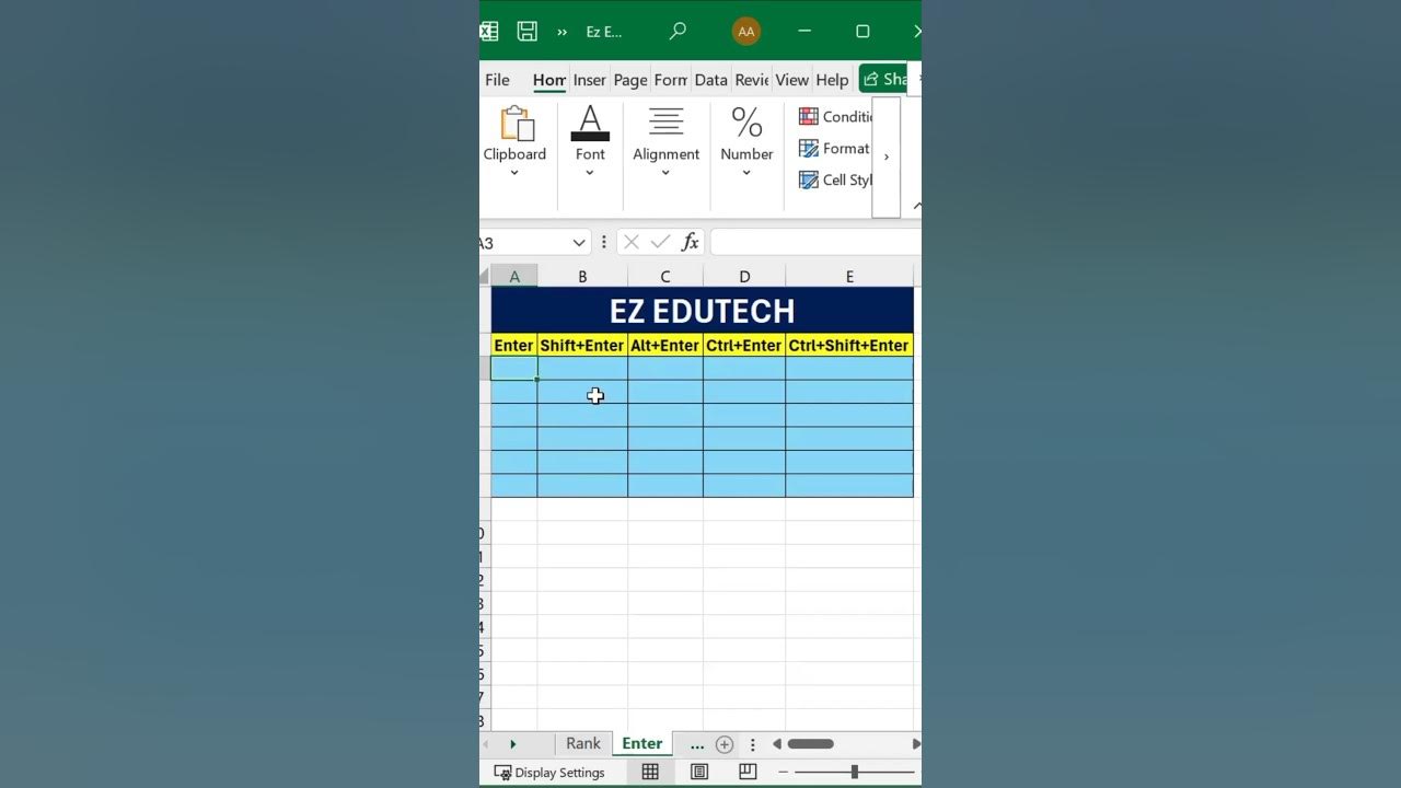 Multiple Use Of Enter In Ms Excel | What is Multiple Use of Enter in Ms Excel #shorts #multiple ...