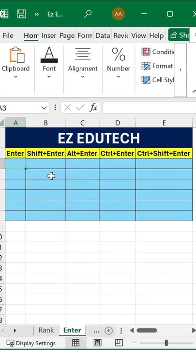 Multiple Use Of Enter In Ms Excel | What is Multiple Use of Enter in Ms Excel #shorts #multiple ...